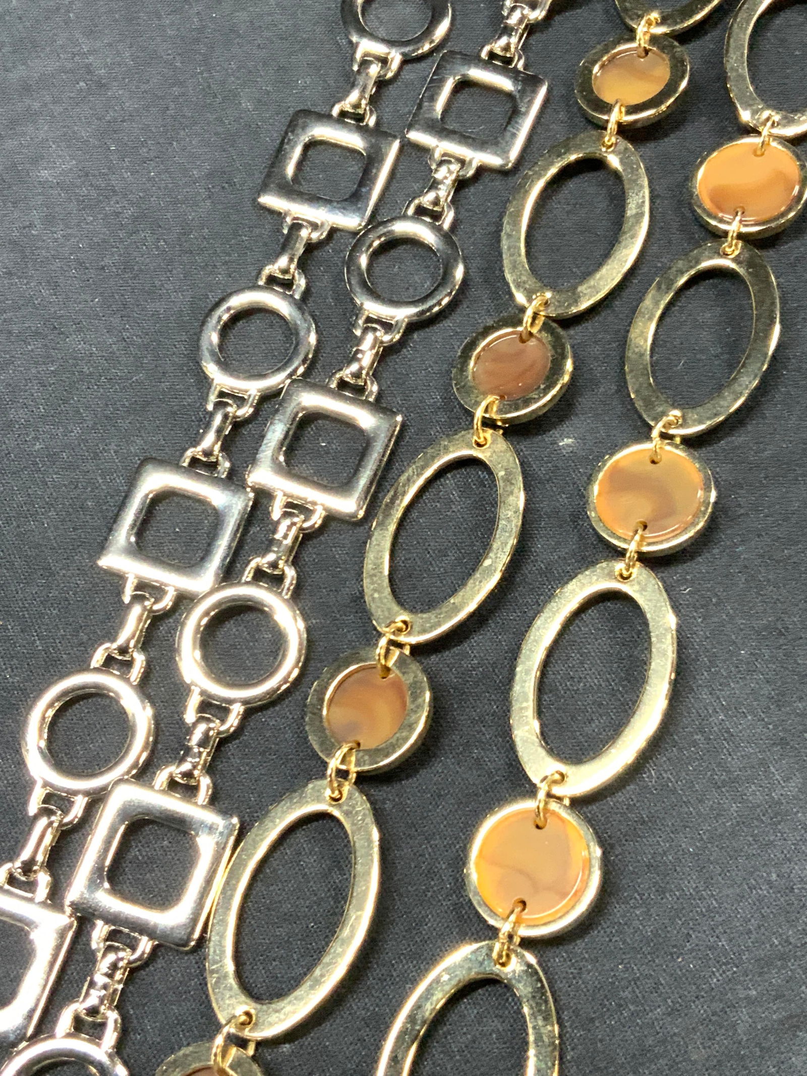 Lot 2 Silver & Gold Tnd Opera Necklaces Auction