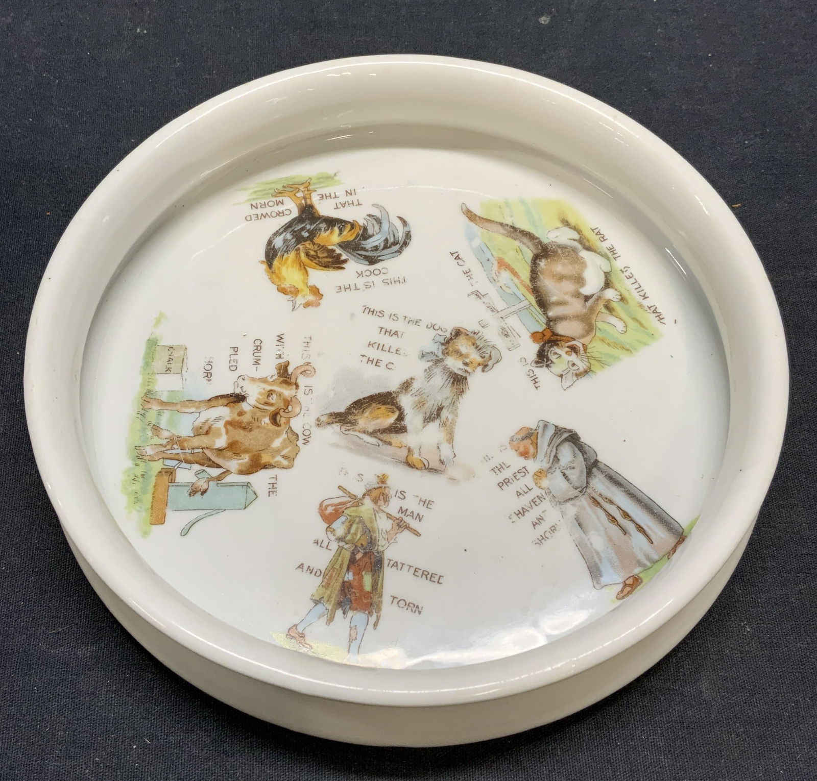 Antq Three Crowns China Nursery Rhyme Bowl Auction