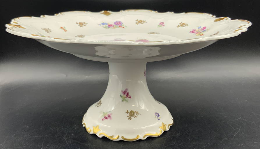 Reichenbach German Fine China Pedestal Cake Plate