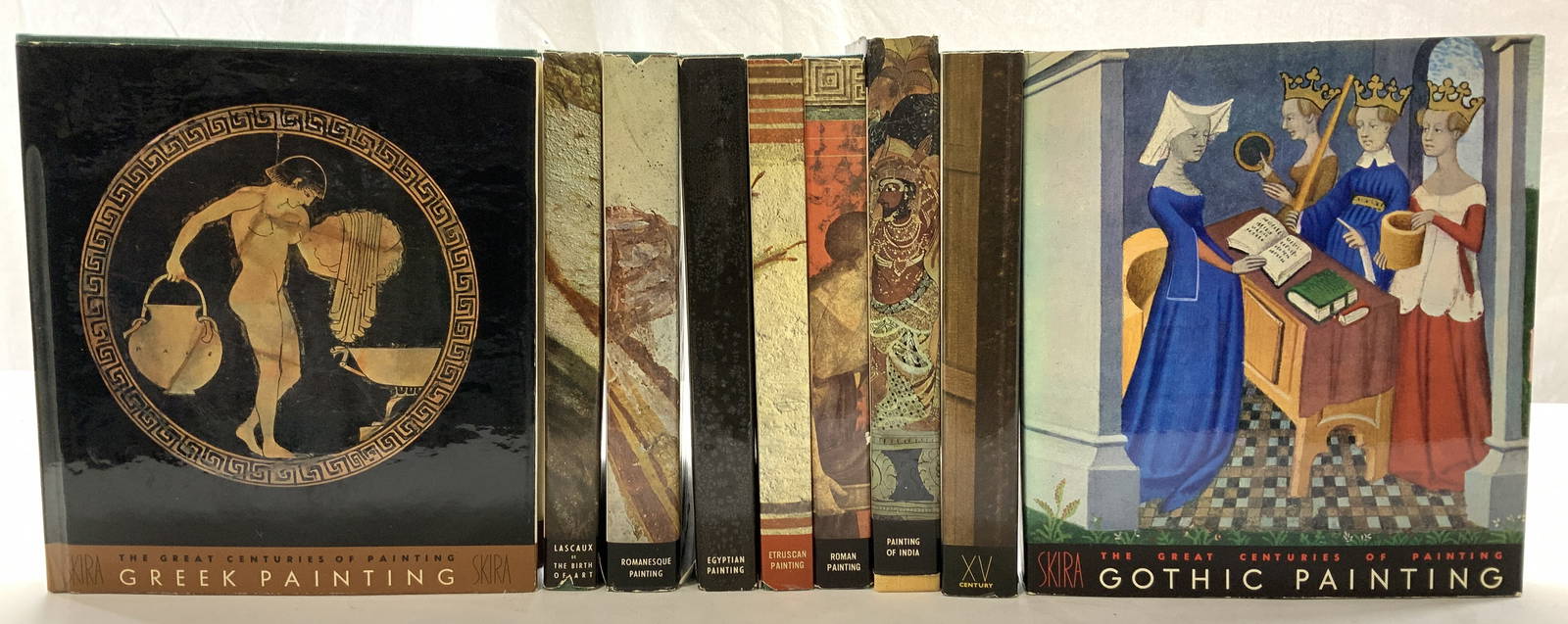 Set 9 Skira Art Books, Etruscan -indian Paintings Auction