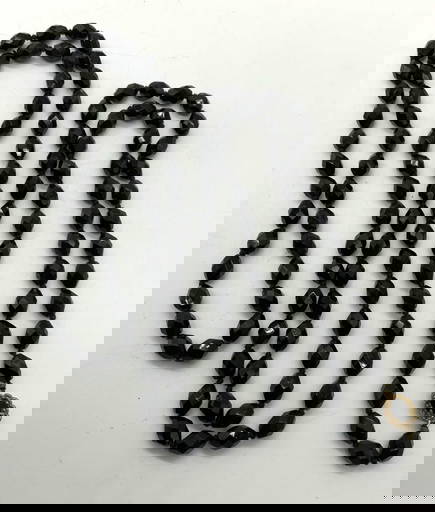 Faceted Black Crystal Rope Necklace