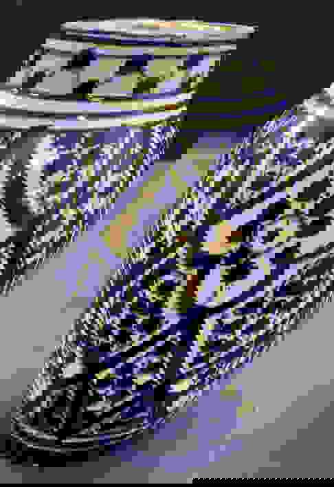 Safi Pottery Blue & White Vase, Morocco Auction