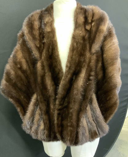 John H Wilhelm Furrier Dark Brown Mink Stole, Ny