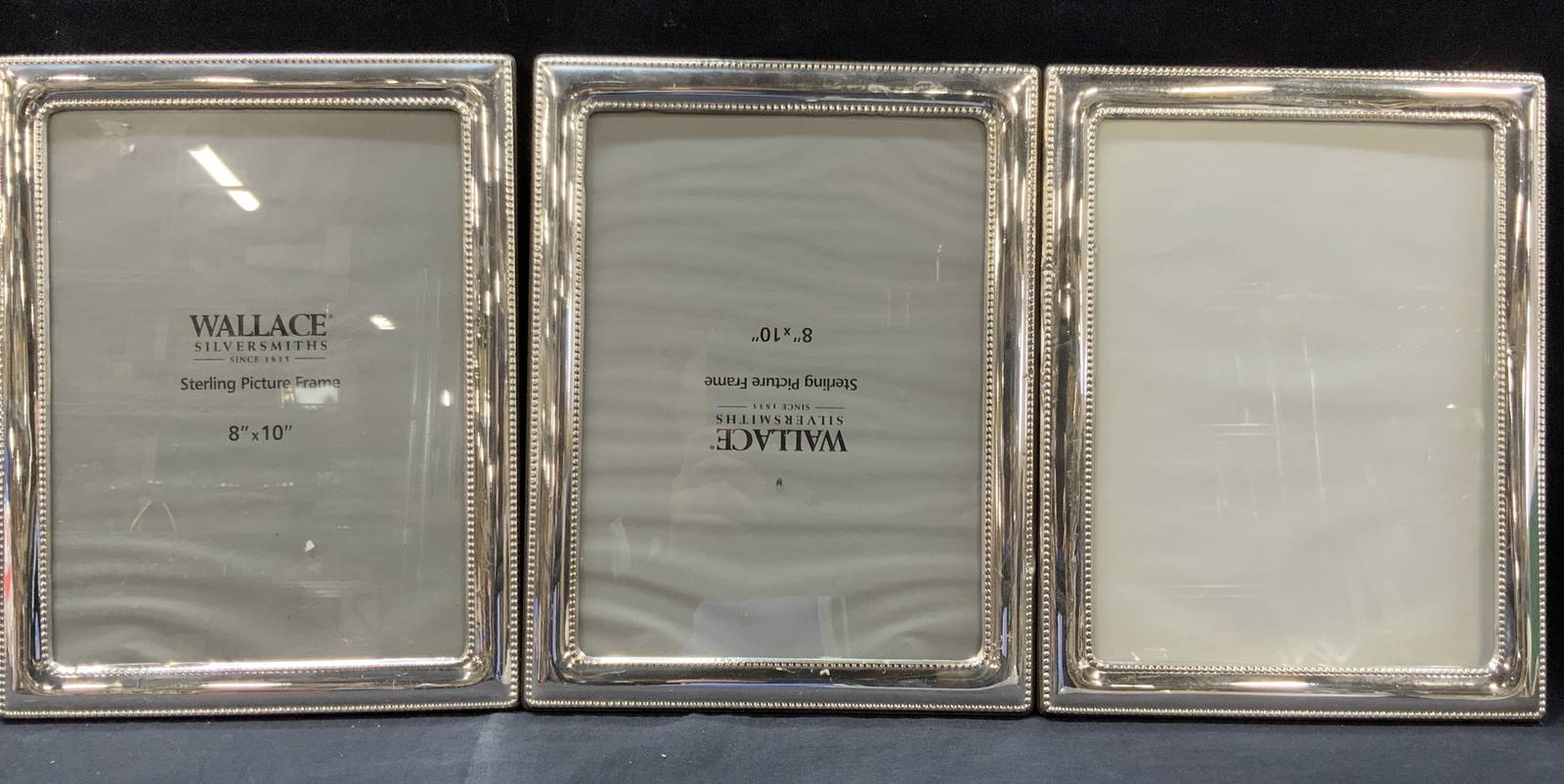 3 Wallace Sterling Silver 8 X 10 Picture Frames Auction