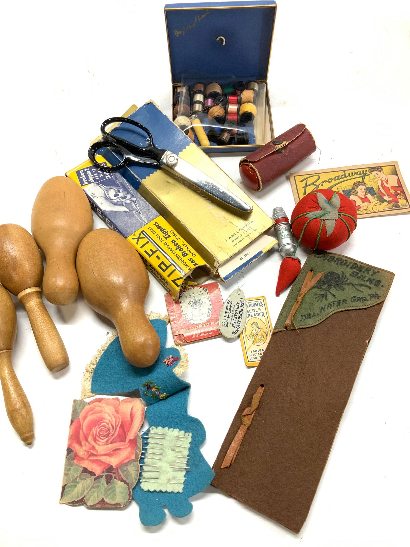 Vintage Lot Of Wood Sock Darner, Sewing Access Auction