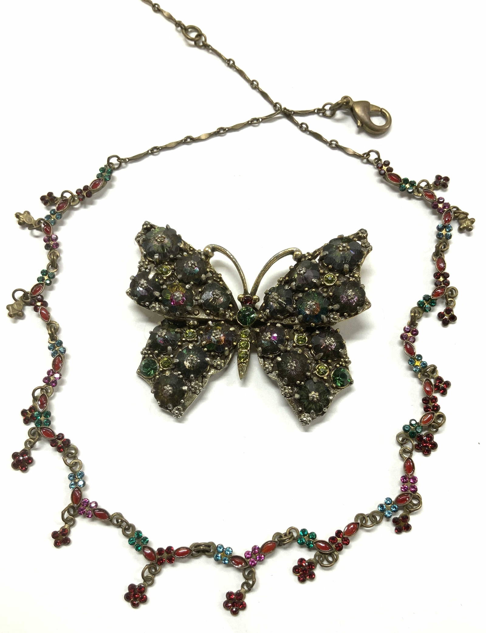 Weiss Crystal Butterfly, Sorrelli Crystal Necklace Auction