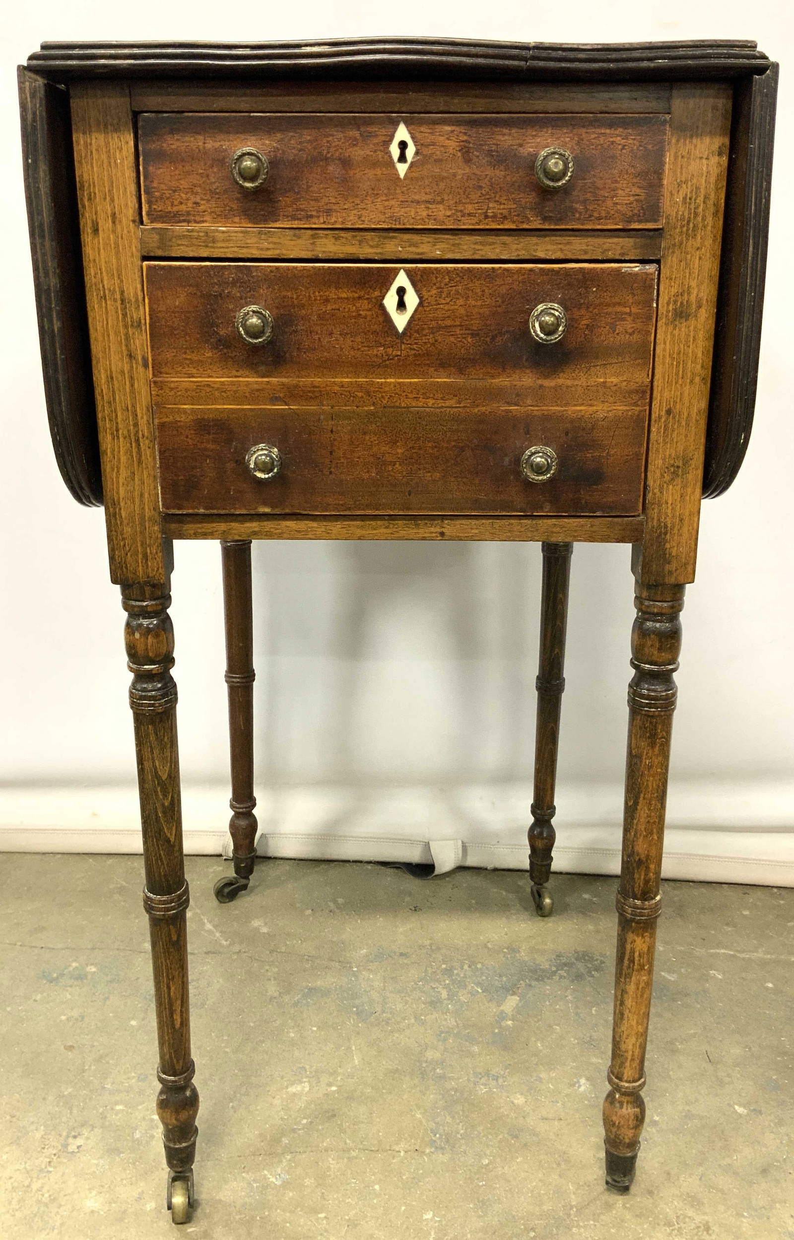 Vintage Wooden Drop Leaf Side Table Auction