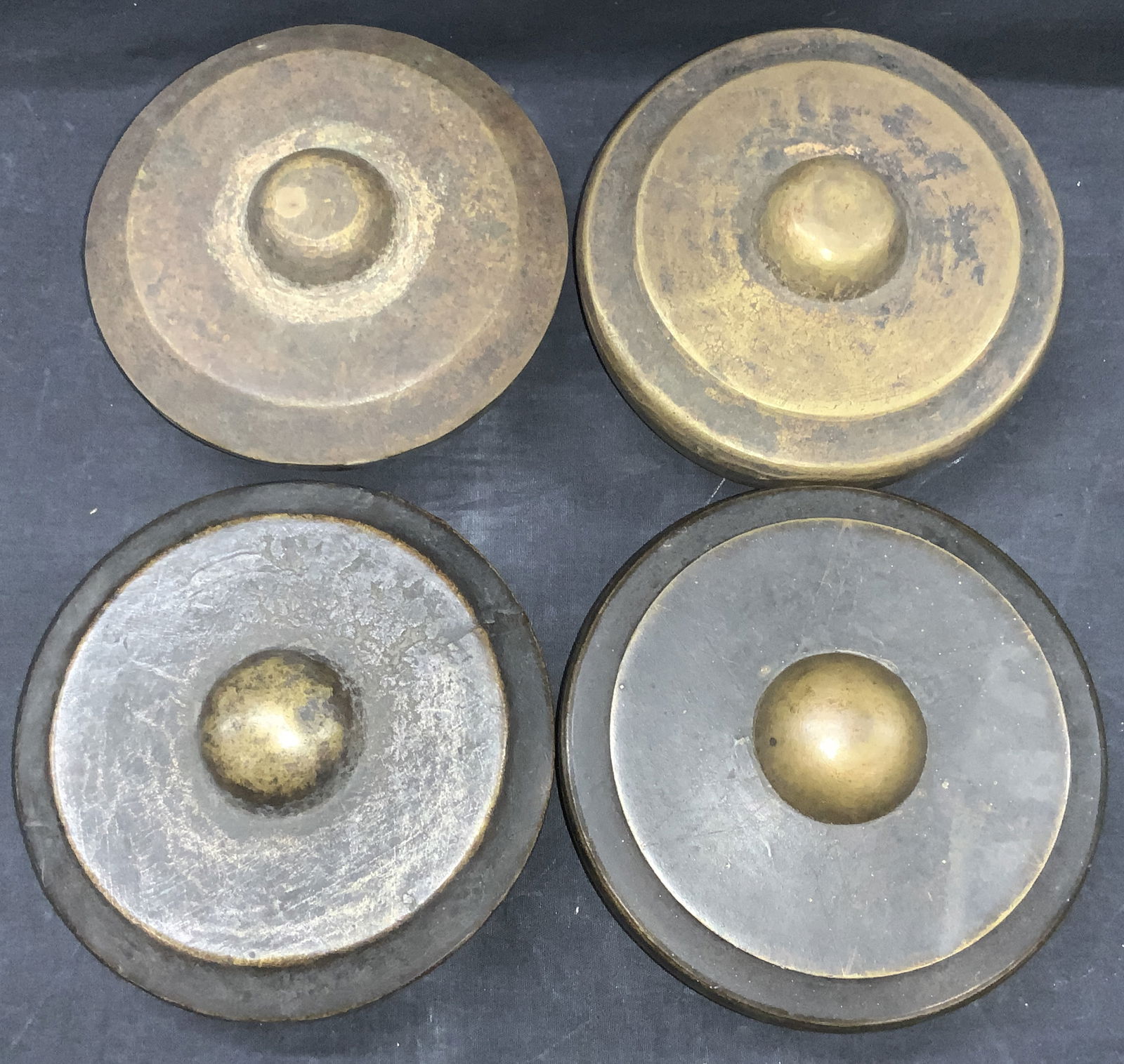 Set 4 Antq Bronze Gamelan Orchestra Gongs Auction