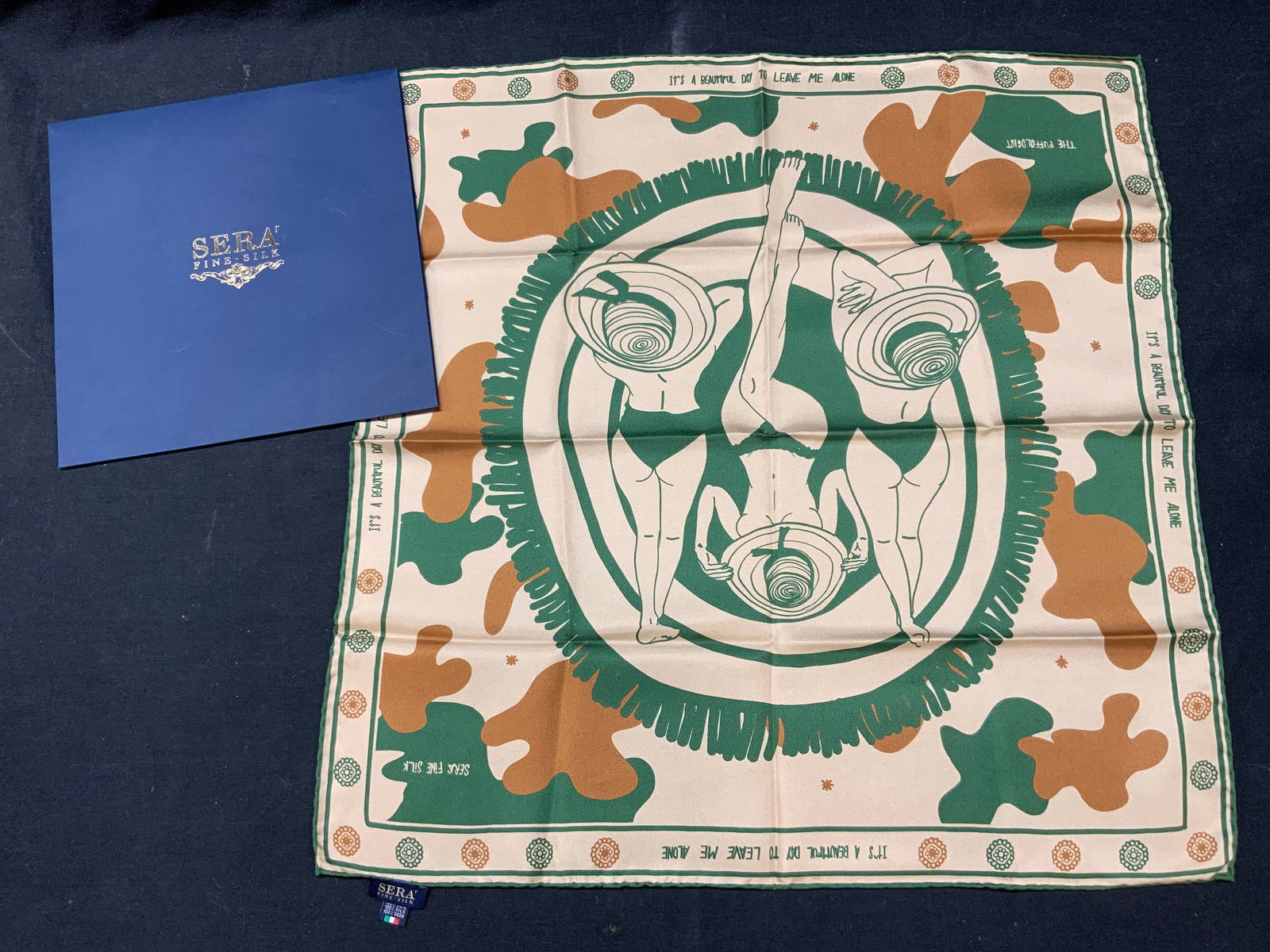 Sera Fine Silk Scarf W Org Folder, Italy Auction