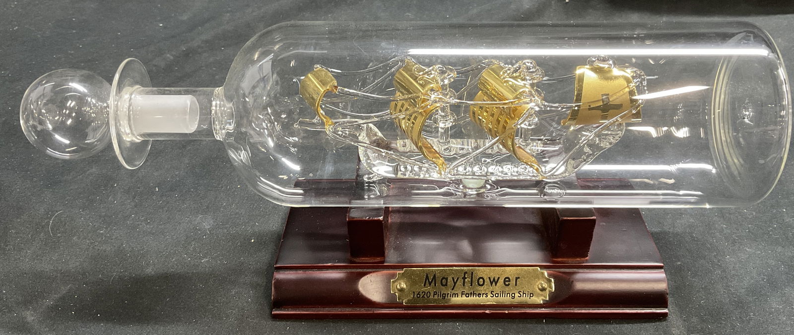 Mayflower Glass Mayflower Ship In A Bottle Auction