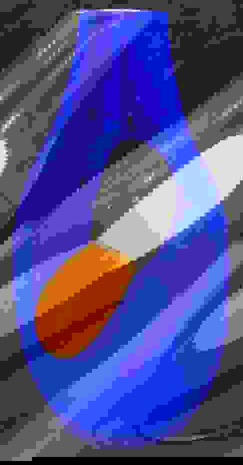 Signed Samson Blue Art Glass Vase Auction