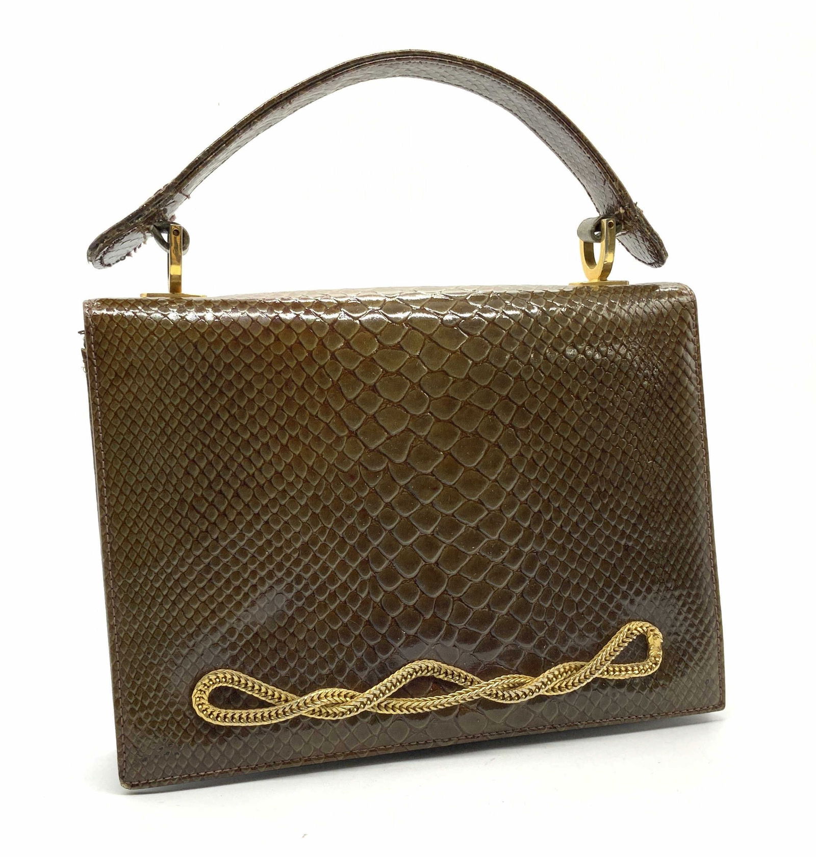 Susan Gail Original Retro Snakeskin Leather Purse Auction