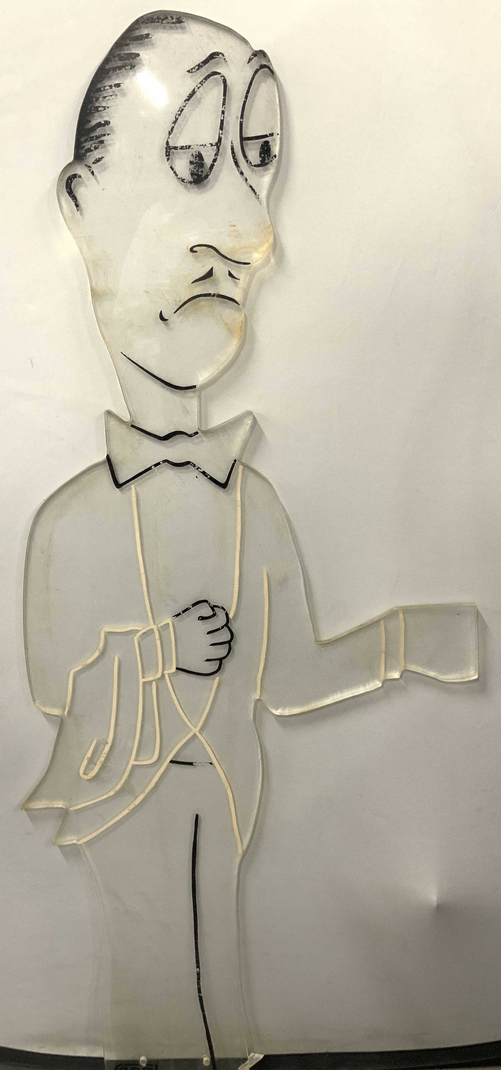 Carol Stamped 4ft Lucite Butler Cutout Auction