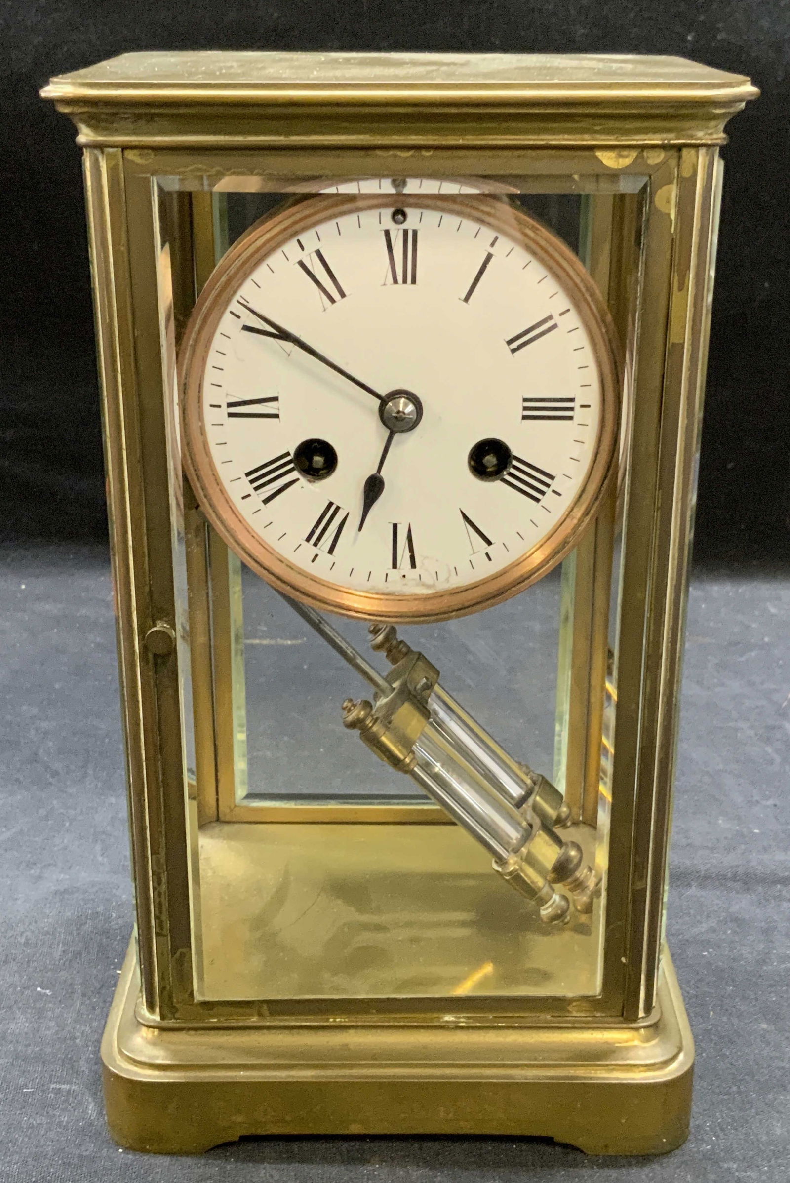 Antique Brass Mercury Pendulum Mantel Clock Auction