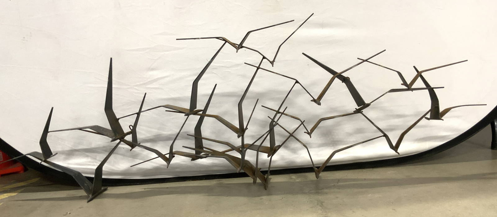 Curtis Jere Style Flock Of Seagulls Metal Sculpture Auction