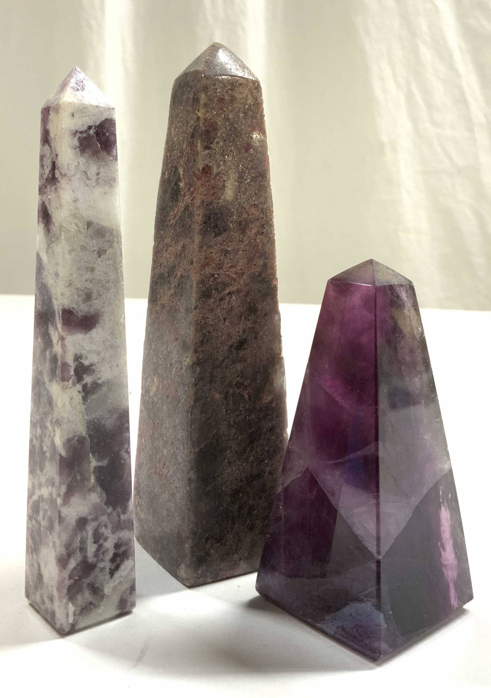 Lot 3 Natural Stone Obelisks Auction