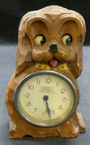 Vintage Tezuka Clock Co Poppo Dog Clock Japan