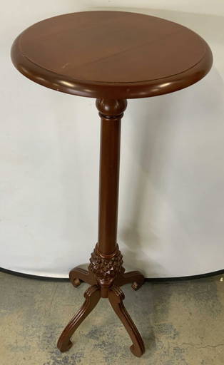 Vintage Round Top Pedestal Display Table