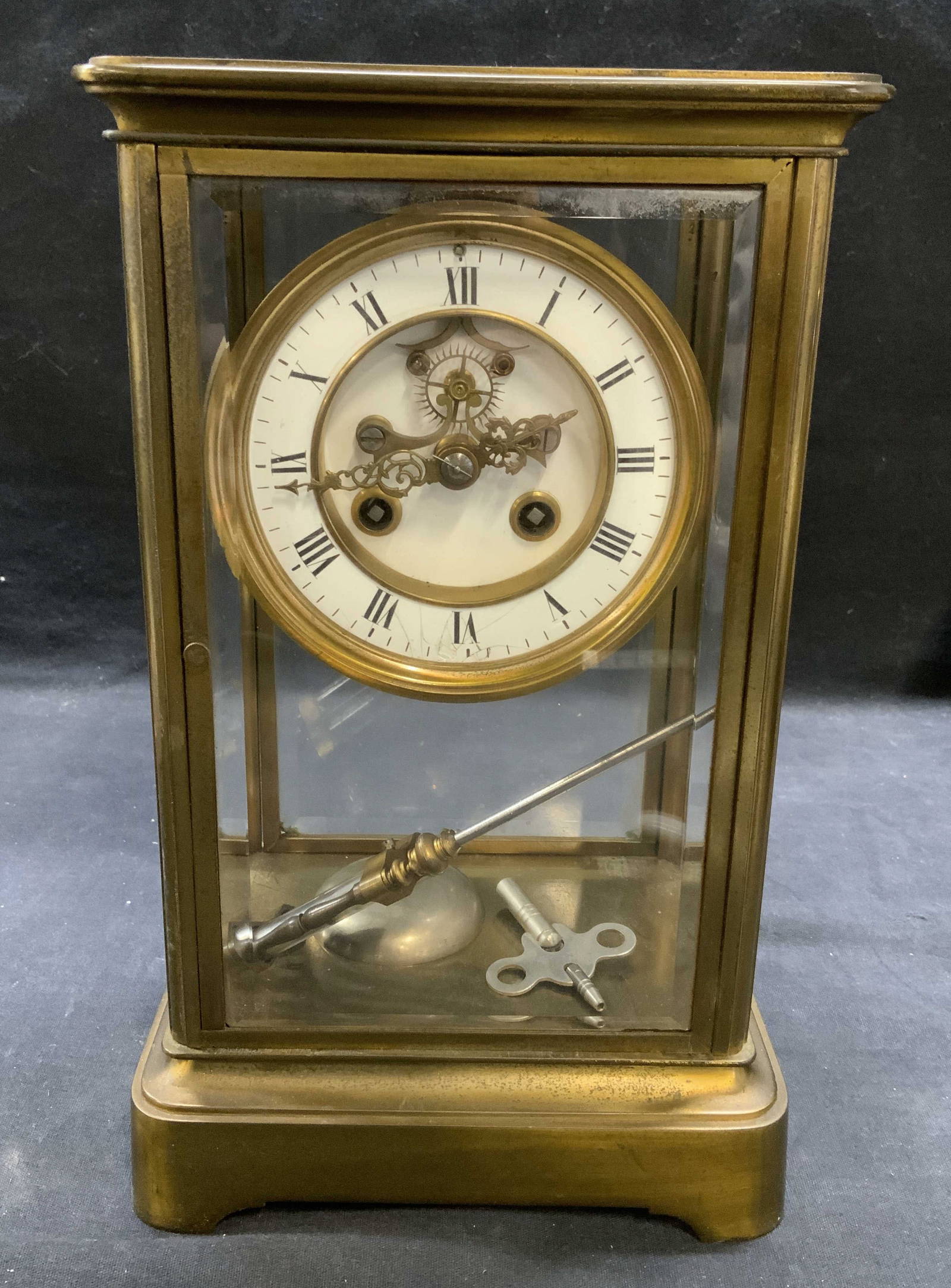 Antique Gilt Brass Mercury Pendulum Clock Auction