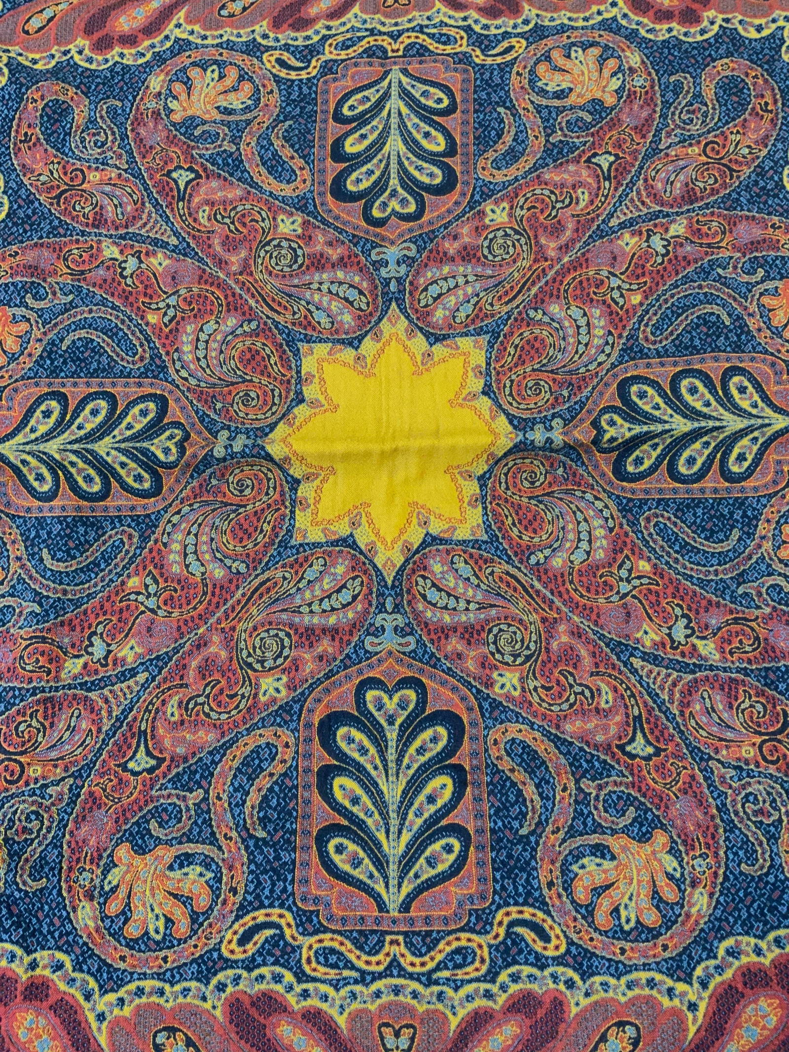 Middle Eastern Paisley Wool Textile/tablecloth Auction