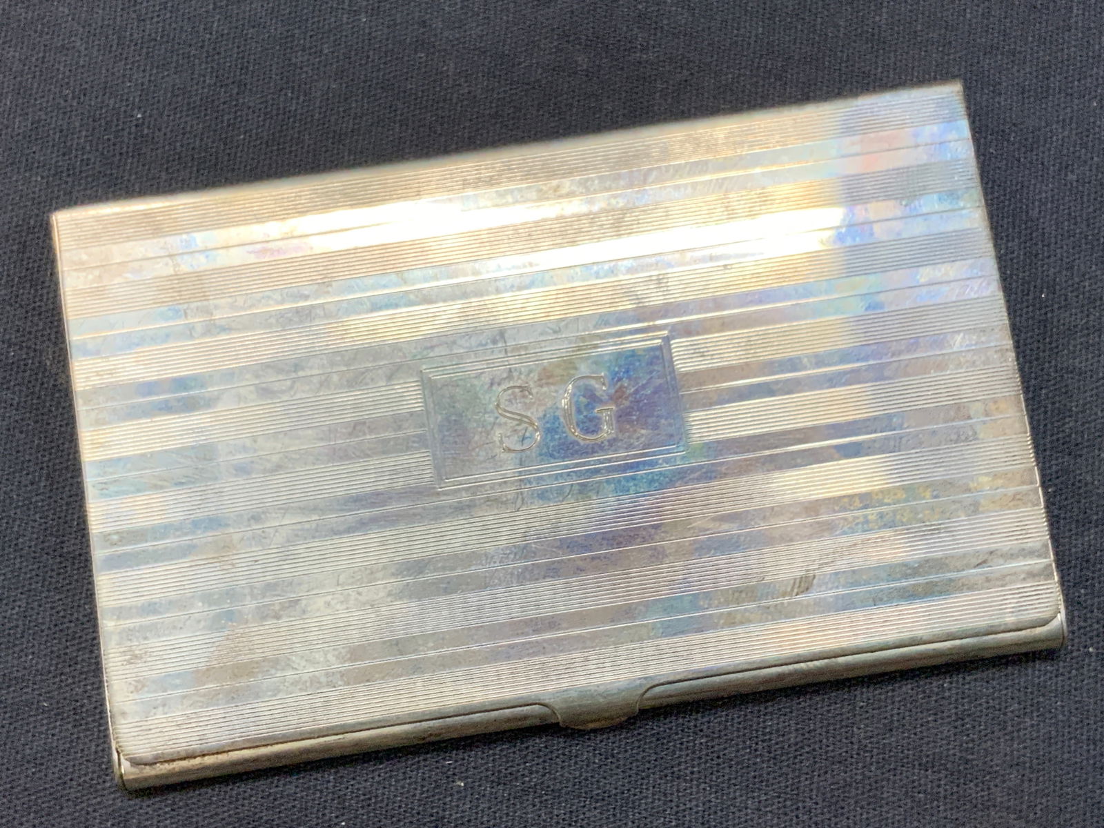 Vtg Sterling Silver Card Case Auction