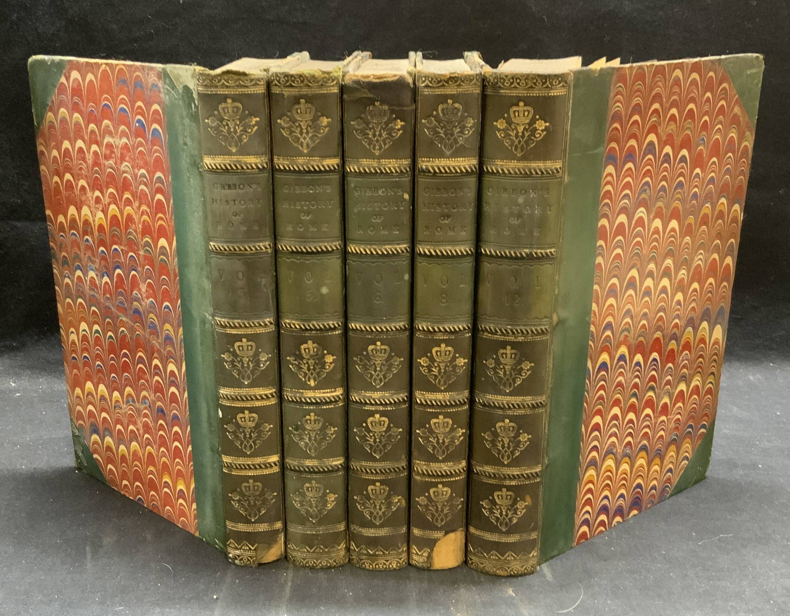 Antique Gibbons History Of Rome Set 5, 1815 Auction