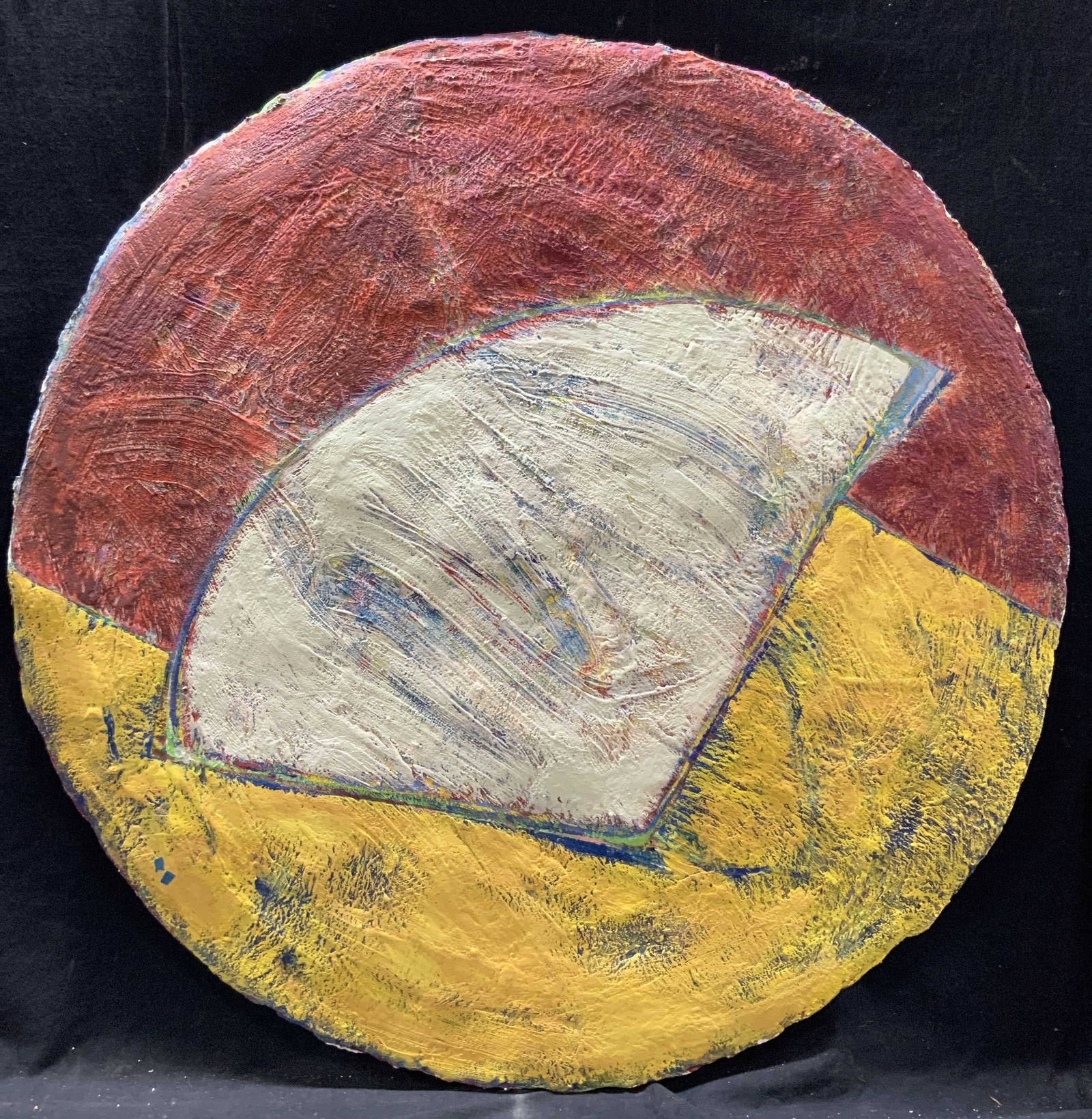 Barbara Shwartz 1978 Abstract Plaster Disc Auction