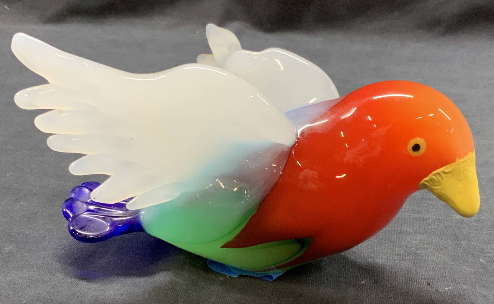 Hand Blown Art Glass Bird Figure Auction