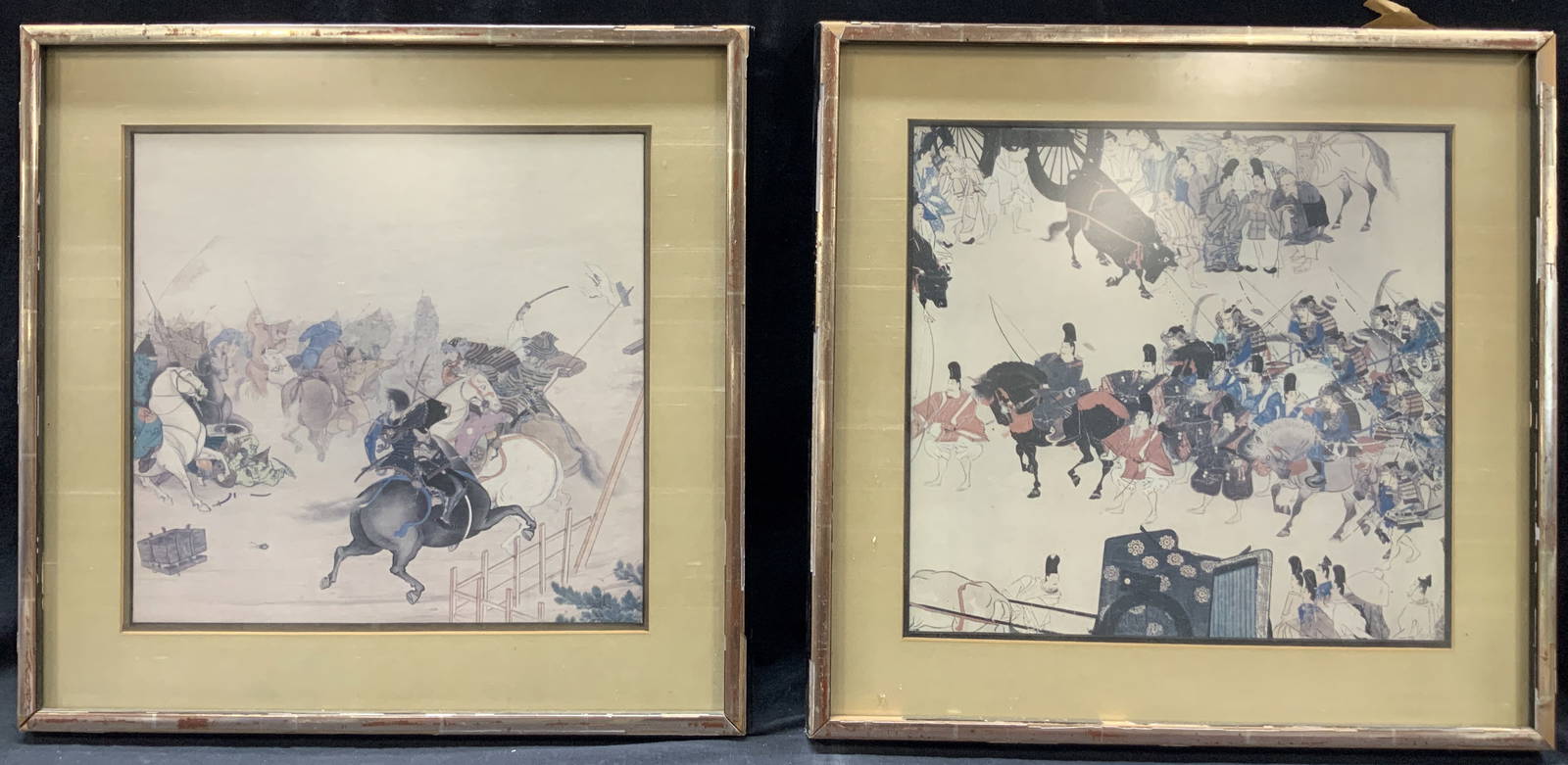 Pr Japanese Samurai Woodblock Lithographs Auction
