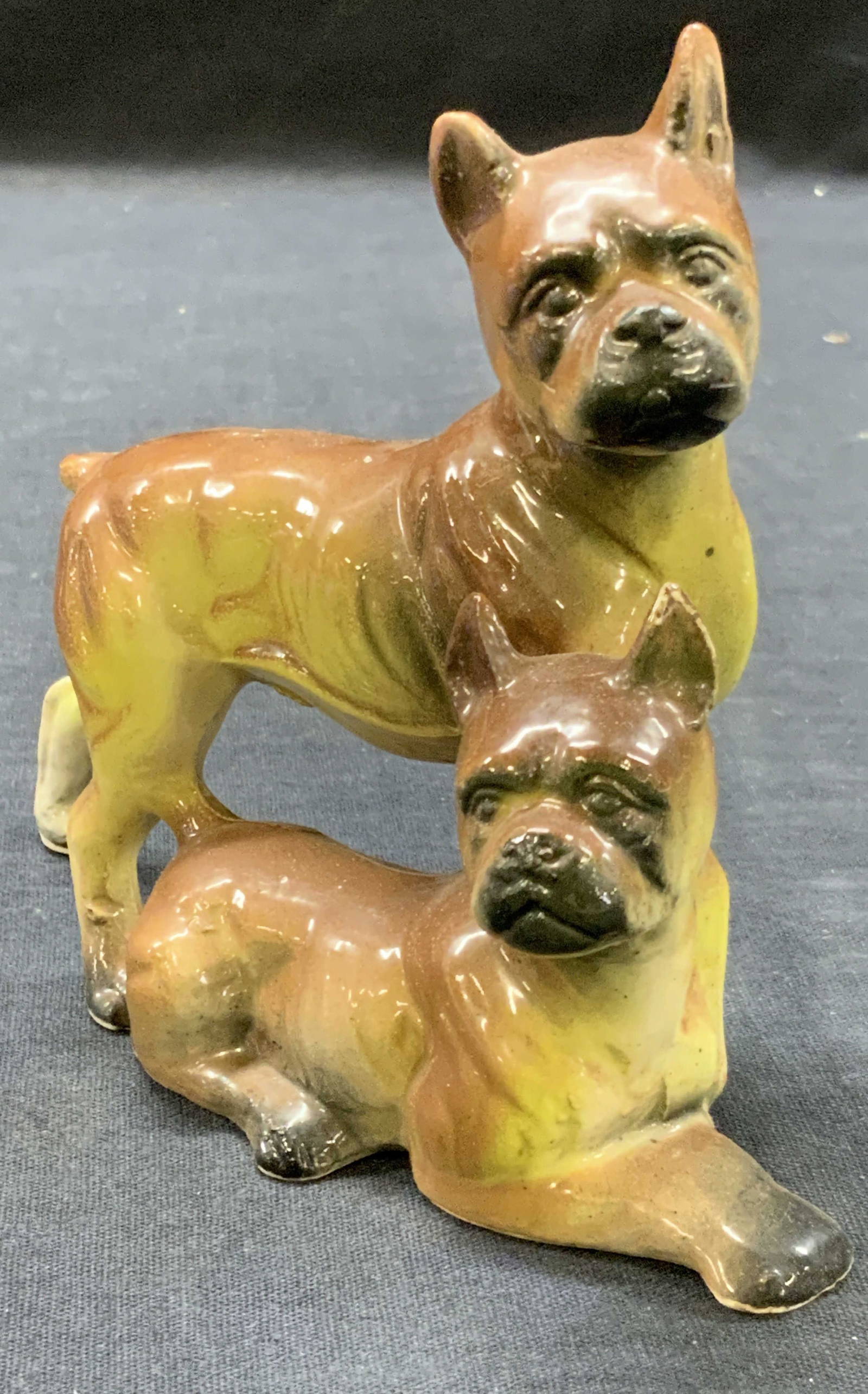 Painted Ceramic Boxer Dog Figural Auction