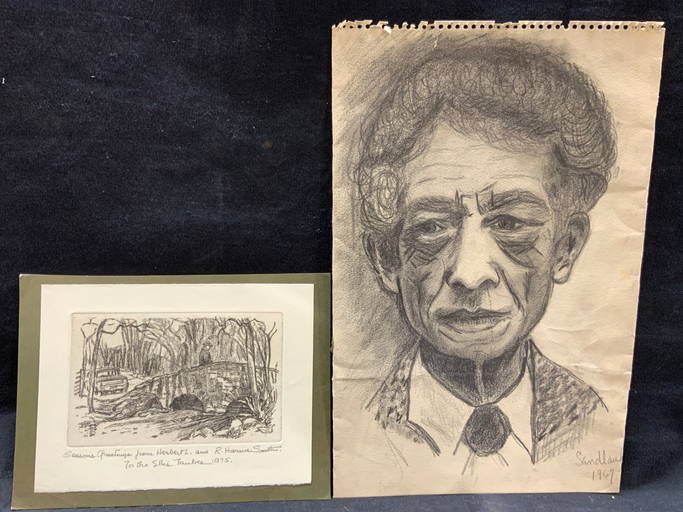 1967 75 Graphite Etching & Portrait