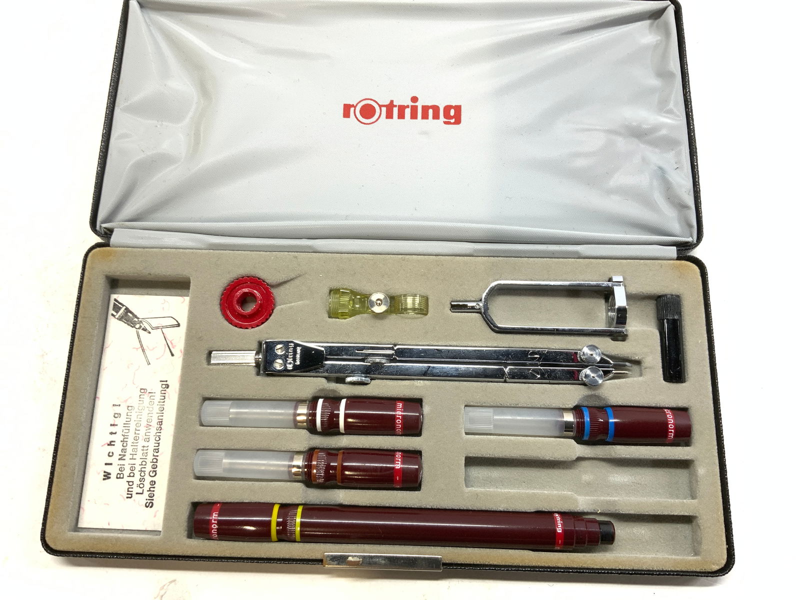 Rotring German Isograph Pen Art & Design Set 9 Auction