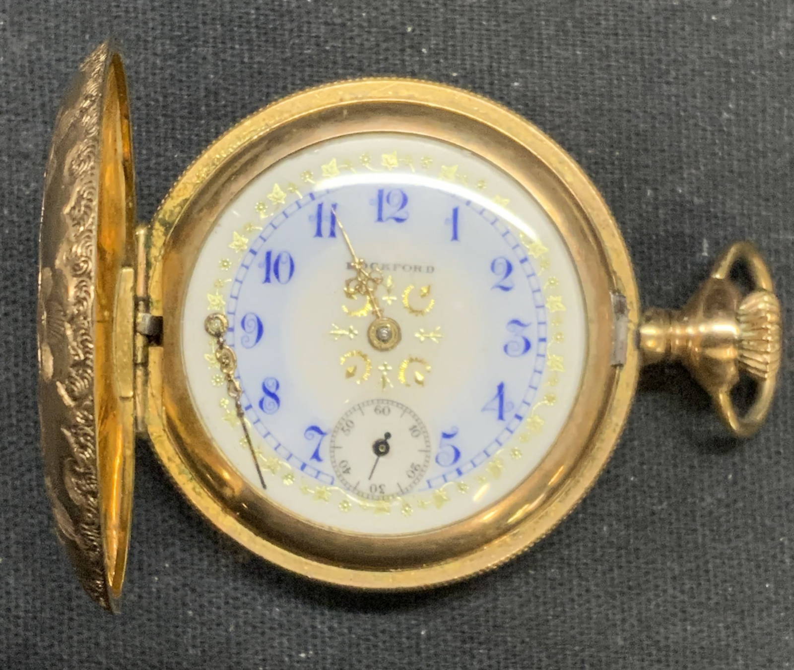 Vtg Rockford Watch Co Gold Filled Pocket Watch Auction