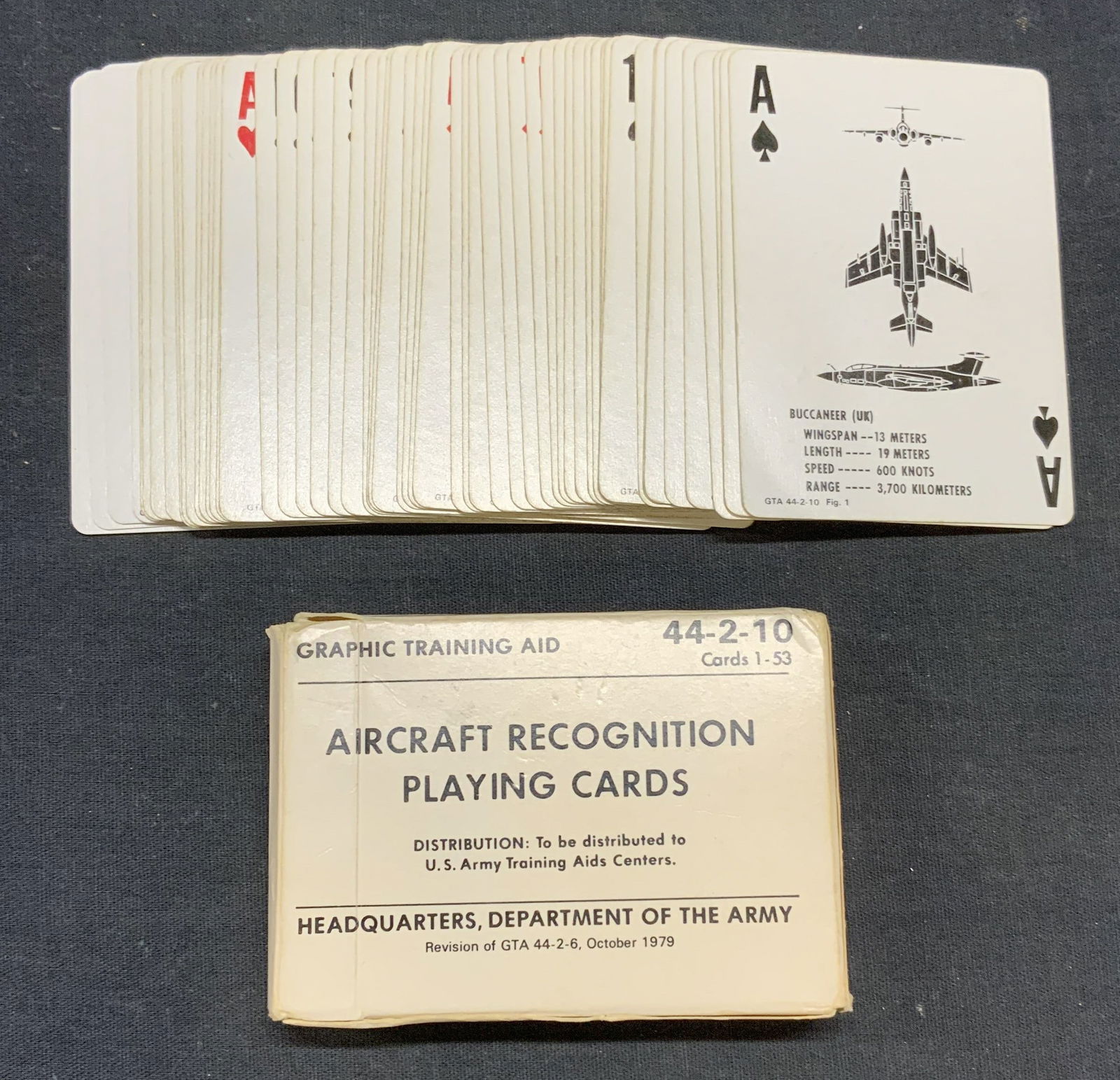 1979 Us Army Aircraft Recognition Playing Cards Auction
