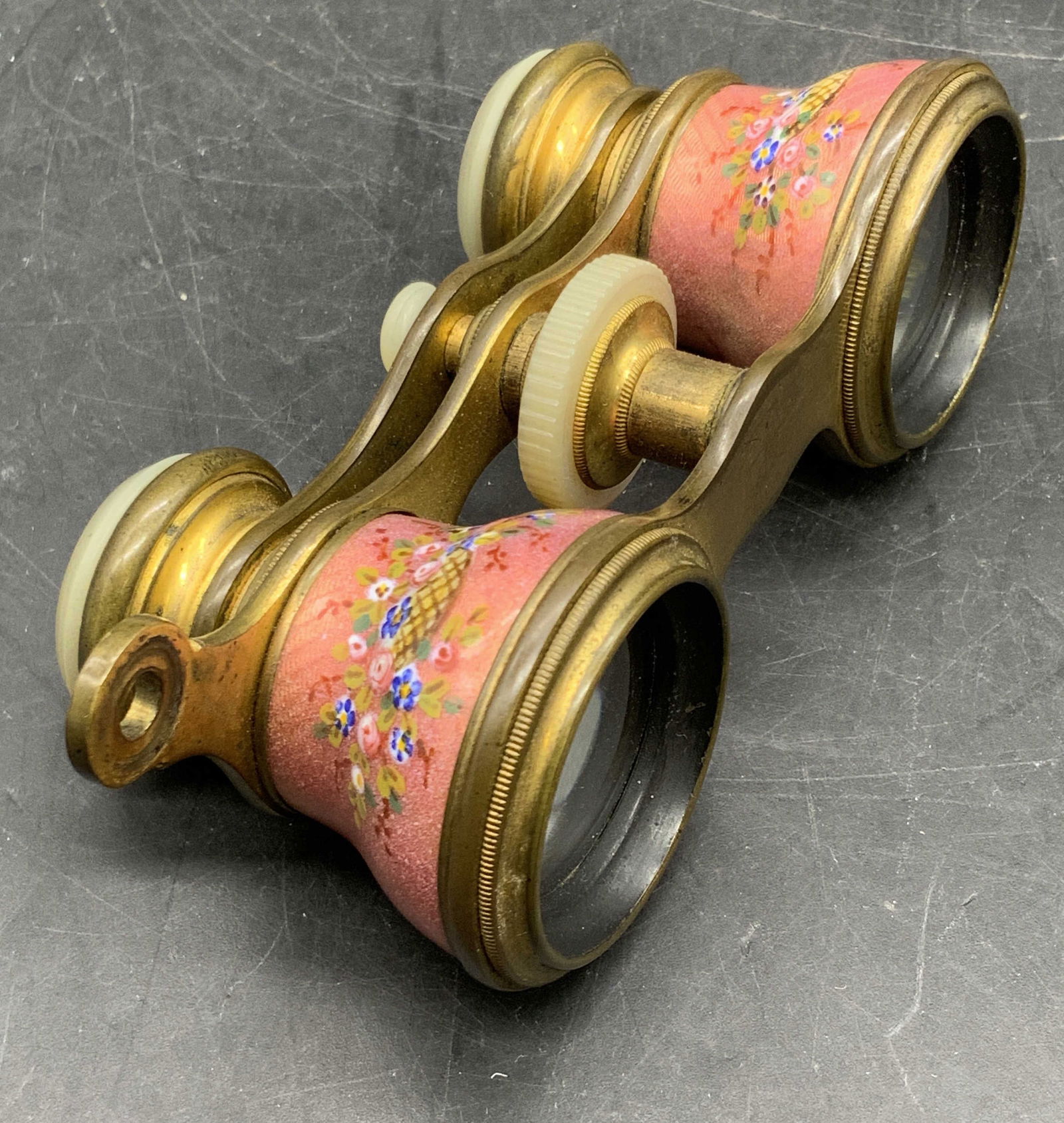 Marlin Paris Hand Painted Guilloche Opera Glasses Auction