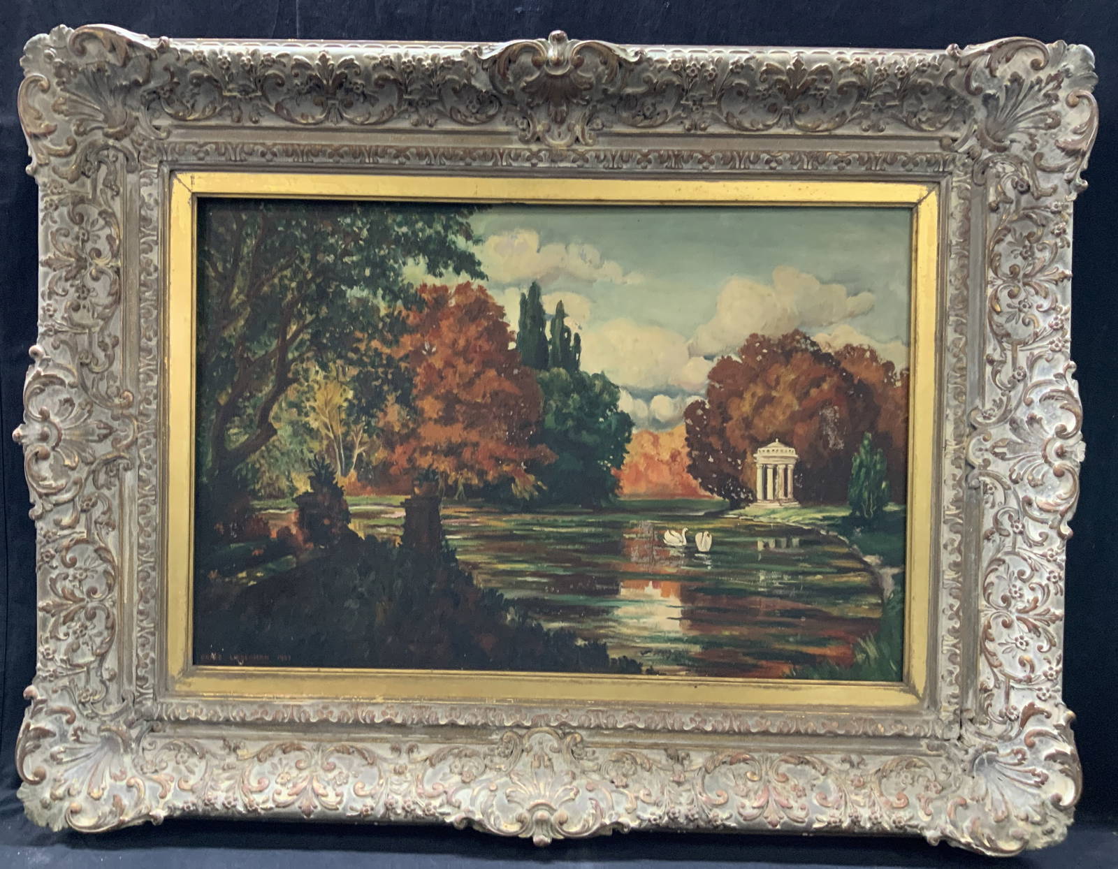 Grace Lieberman Sgd 1937 Landscape Oil Painting Auction