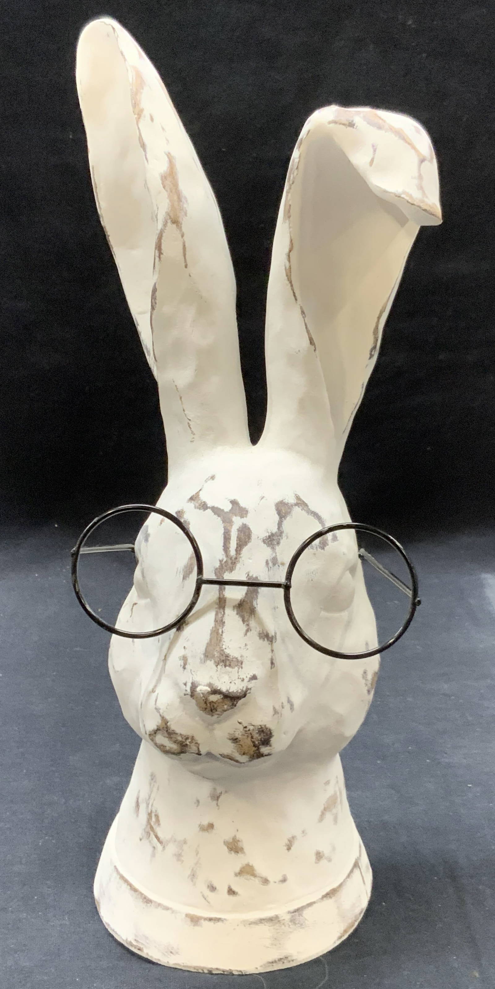 Painted Carved Wooden Rabbit Head Auction