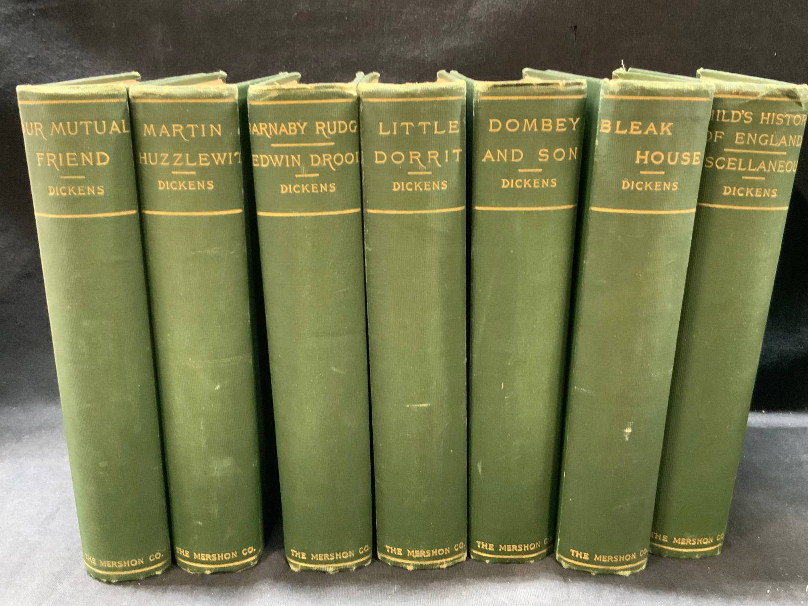 Set 7 The Mershon Co. Charles Dickens 1910 Books Auction