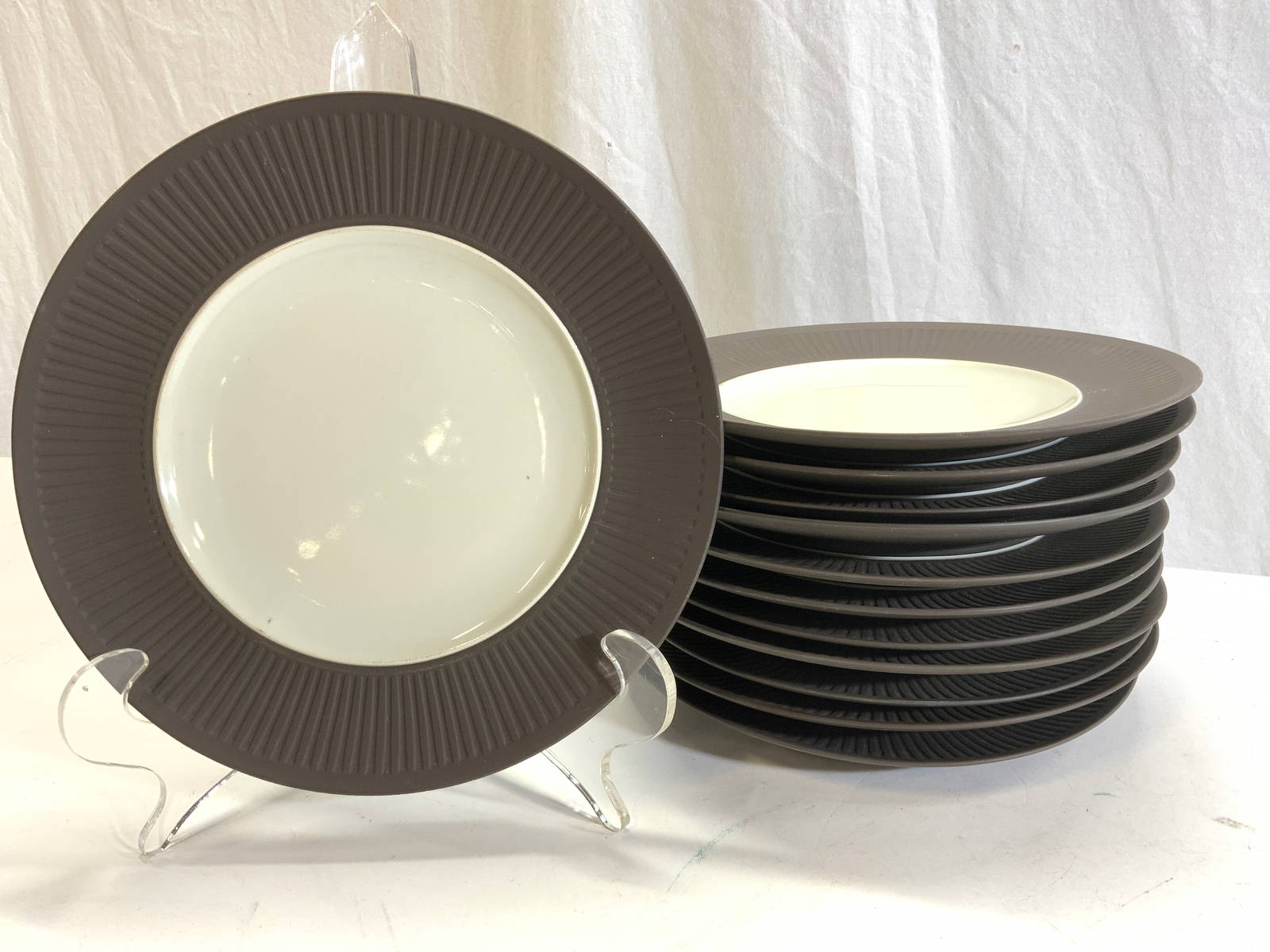 Dansk Set 12 Porcelain Dinner Plates, Denmark Auction