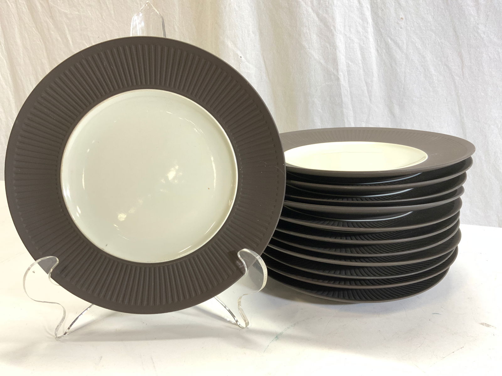 Dansk Set 12 Porcelain Dinner Plates, Denmark Auction