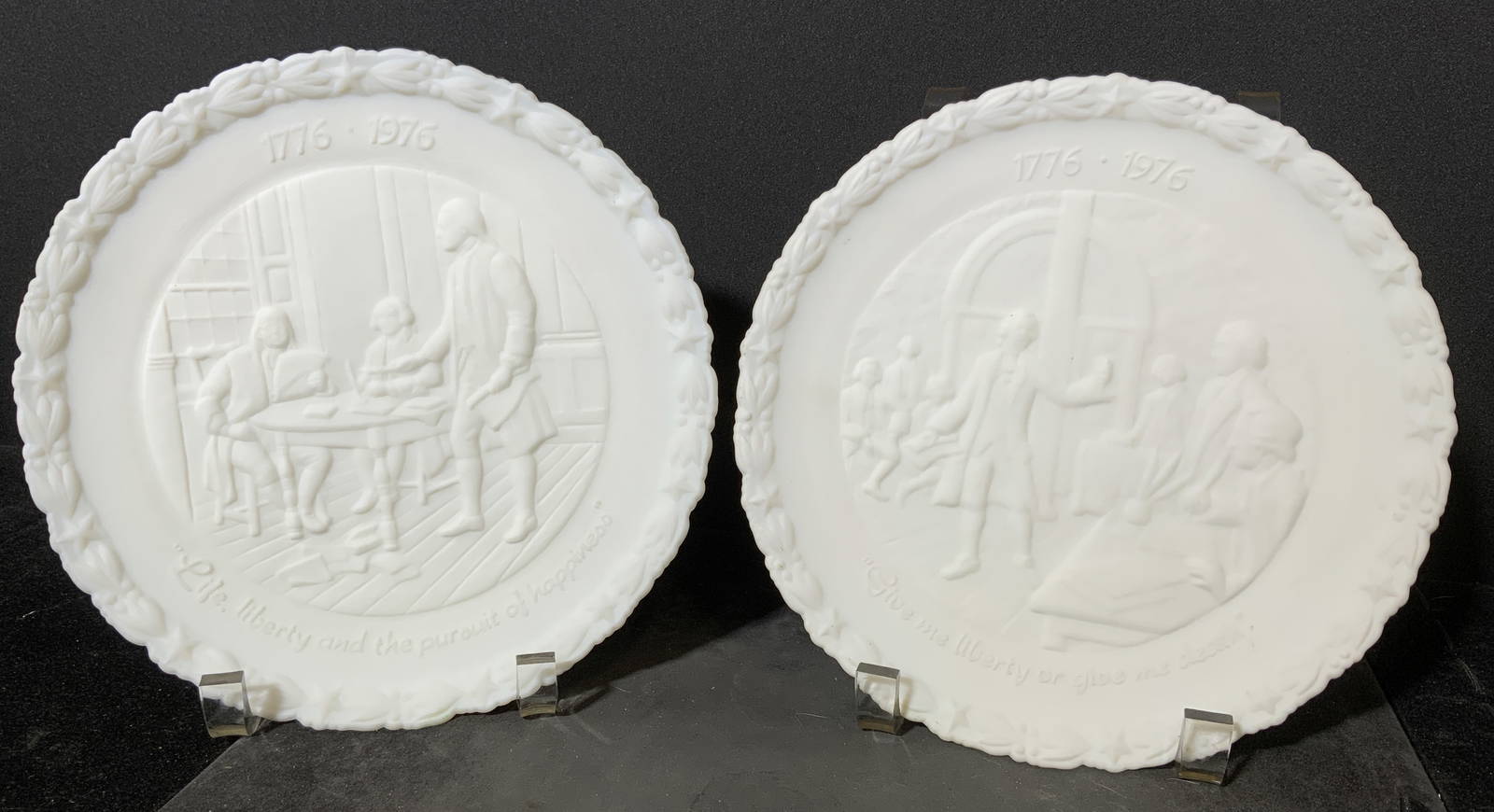 Lot 2 Bicentennial Fenton Plates Auction