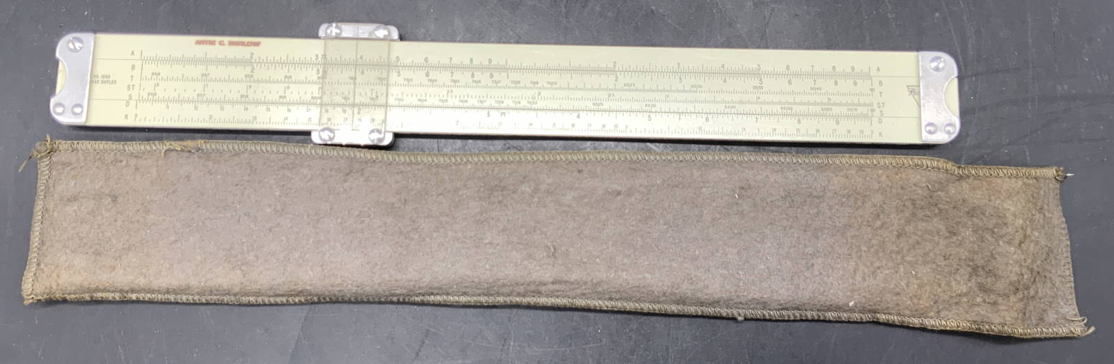 1948 Pickett & Eckel Vintage Ruler W/ Case, Usa Auction