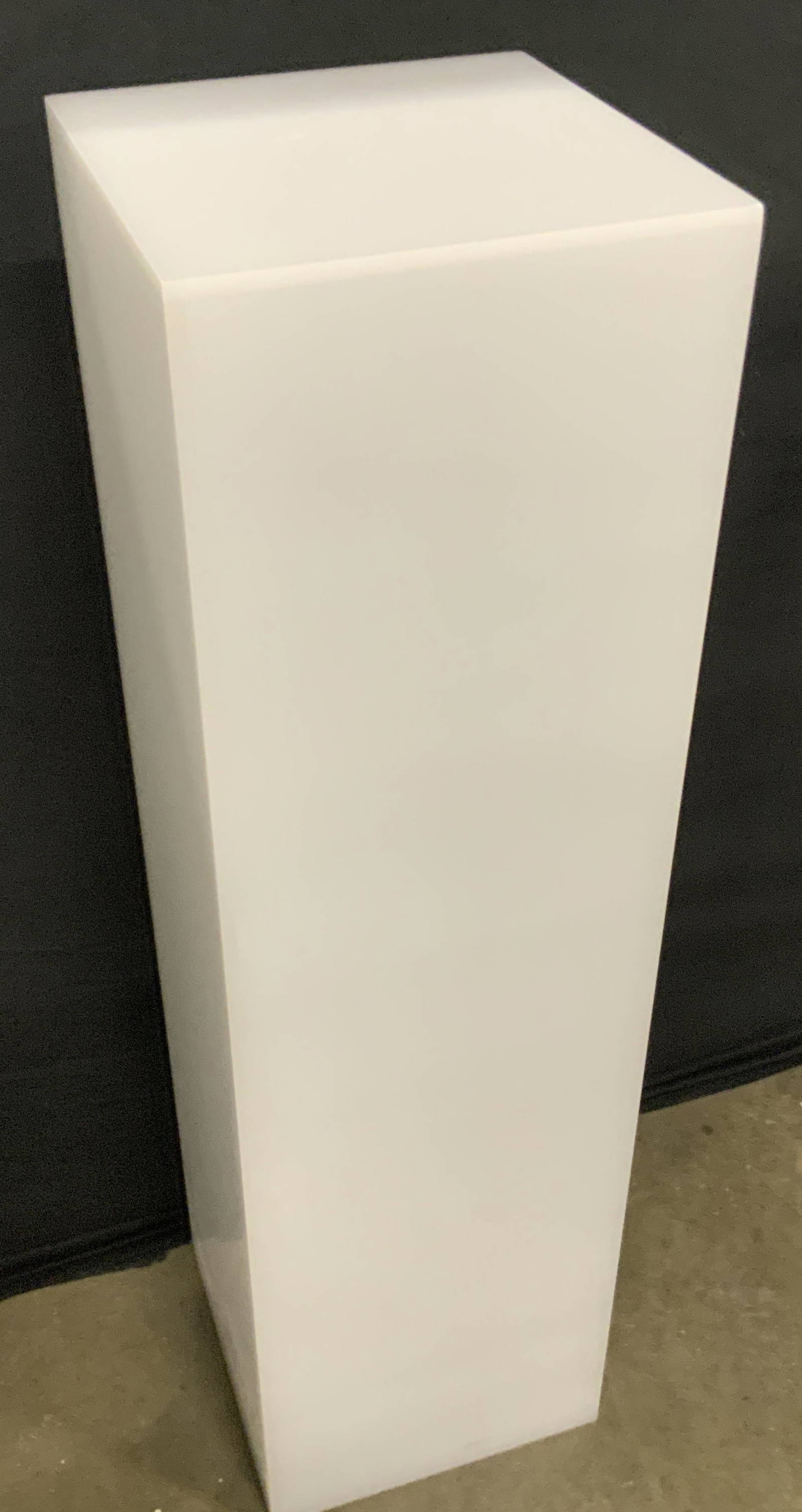 Rectangular Cuboid White Lucite Display Pedestal Auction