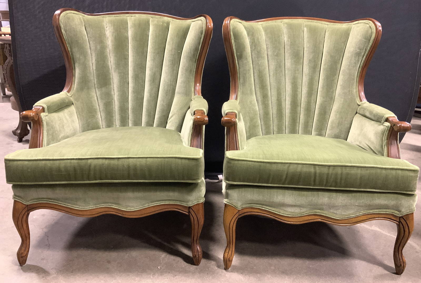 Regency Pr Fan Back Uph Wooden Armchairs Auction