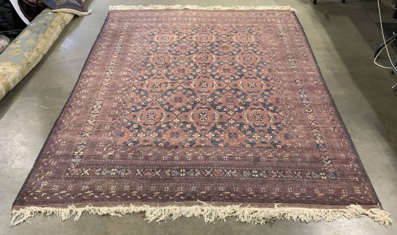 Vintage Purple & Maroon Persian Medallion Rug Auction