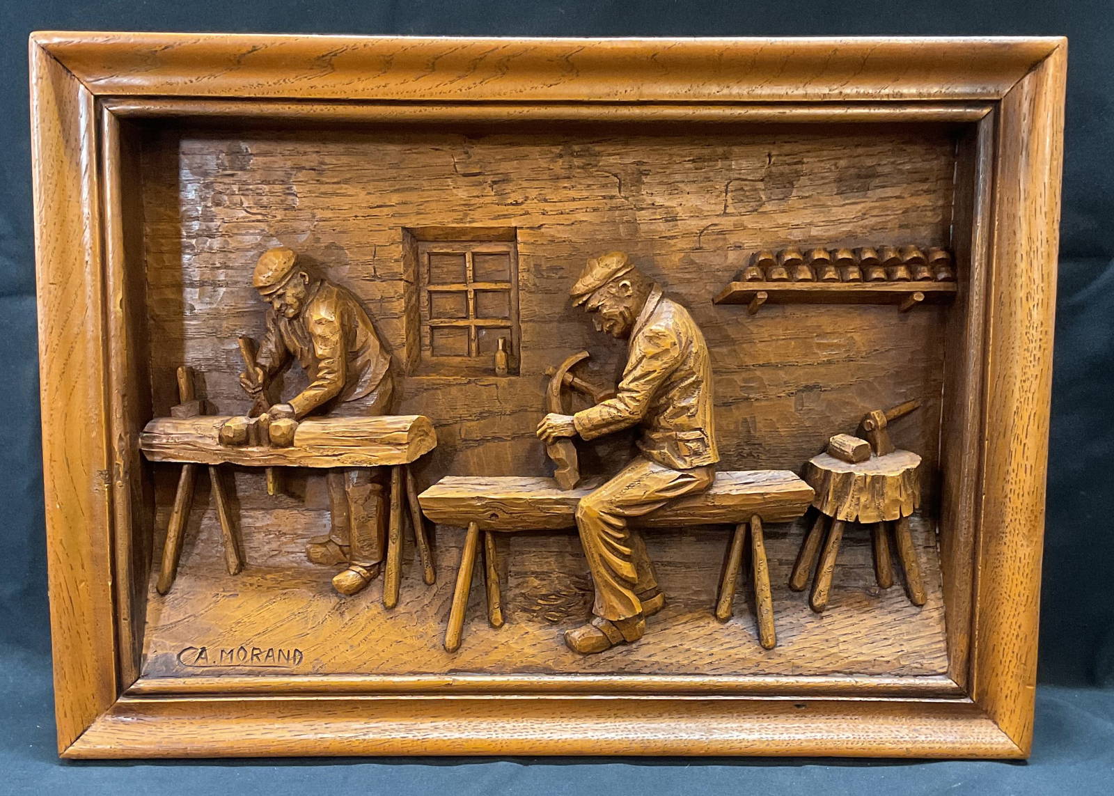 Vintage C. A. Morand Workshop Wood Carving Auction