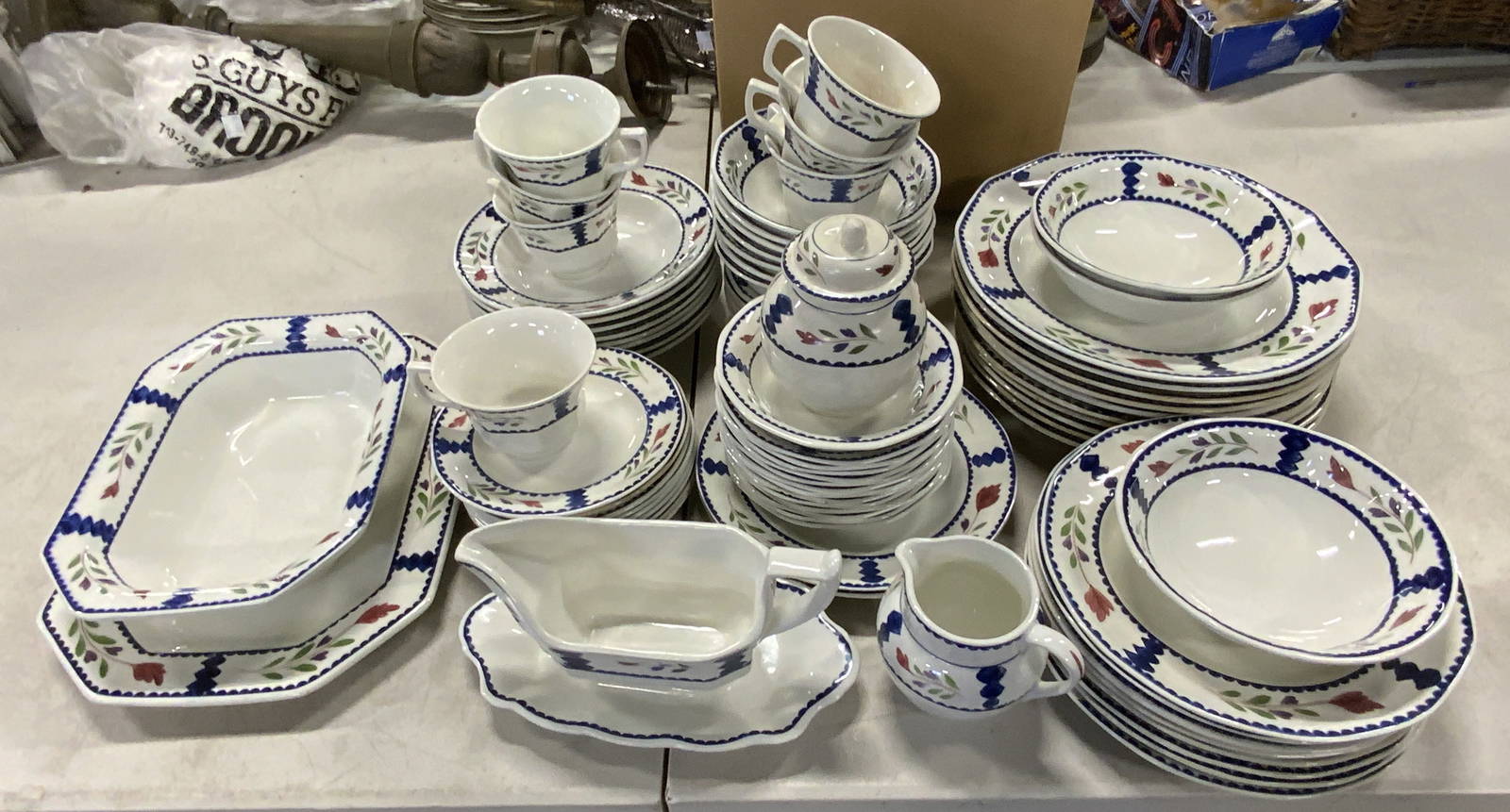 Set 68 Adams Lancaster Eng Ironstone Dinnerware Auction