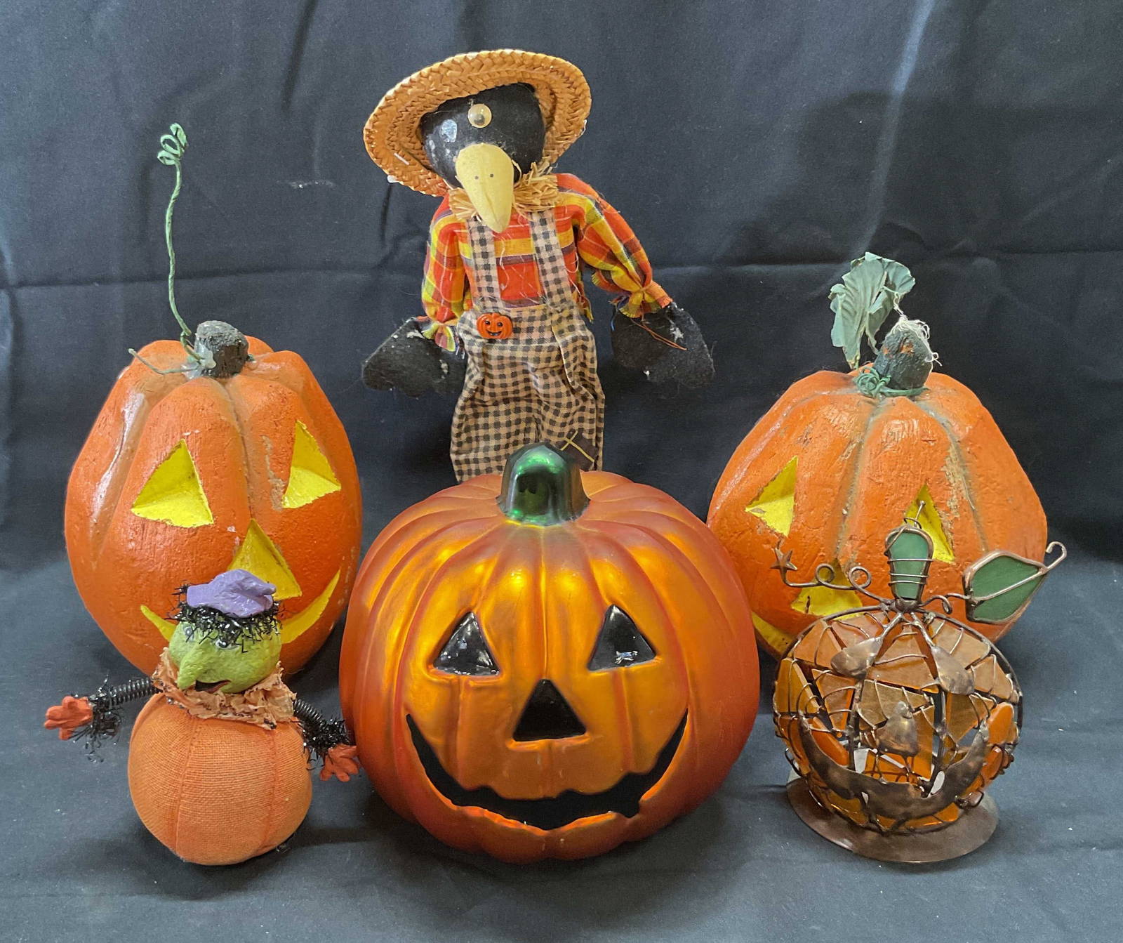 Group 6 Jack O Lantern Halloween & Fall Decor Auction