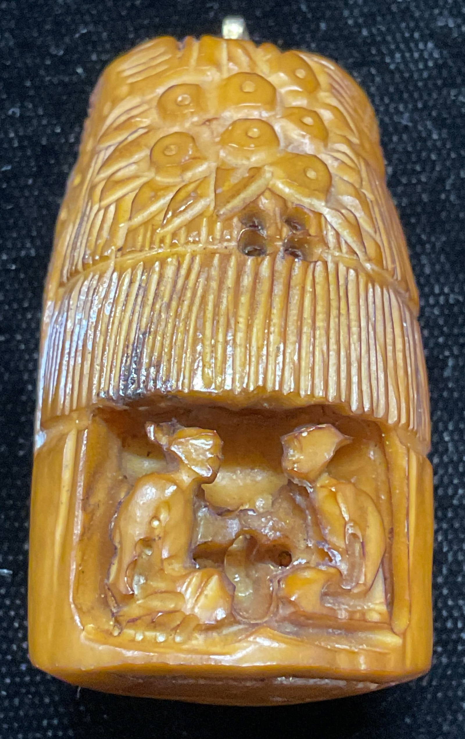 Signed Asian Carved Figural Netsuke Pendant Auction