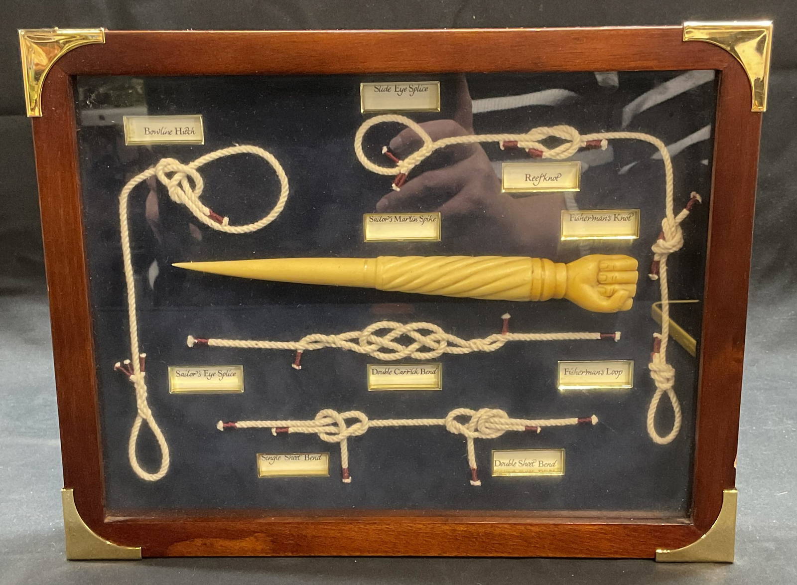 Nautical Rope Knot Shadow Box Display Auction